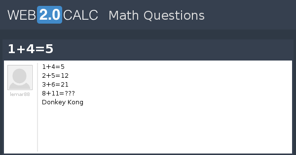 View question - 1+4=5