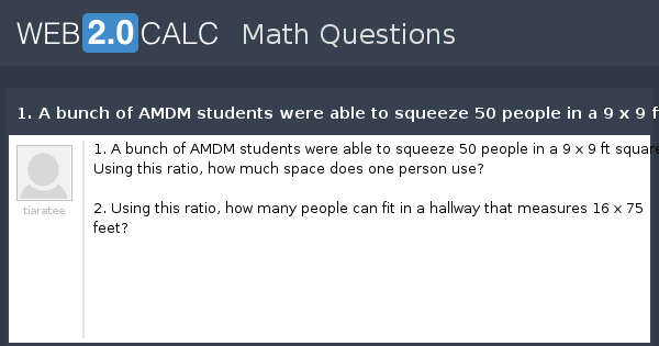 View question - 1. A bunch of AMDM students were able to squeeze 50 ...