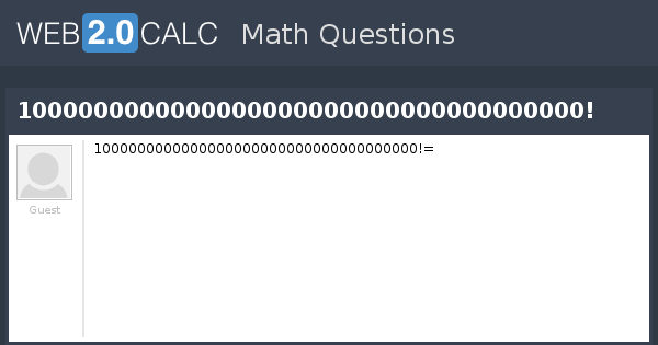 View question - 1000000000000000000000000000000000000!