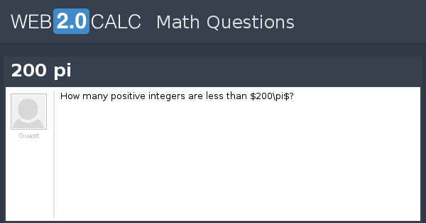View question - 200 pi