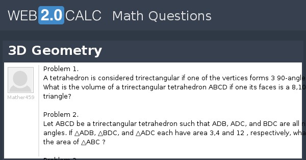 View question - 3D Geometry