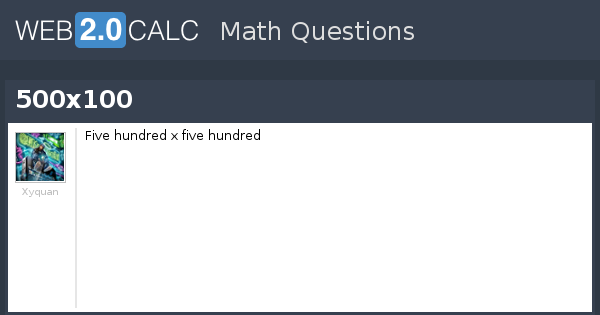 View question - 500x100