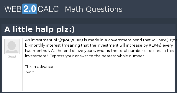 View question - A little halp plz:)