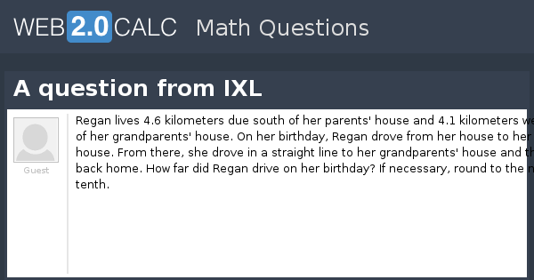 View question - A question from IXL