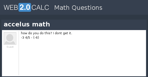 View question - accelus math