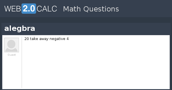View question - alegbra