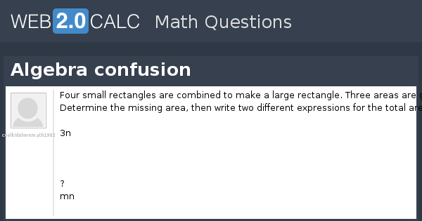 View question - Algebra confusion