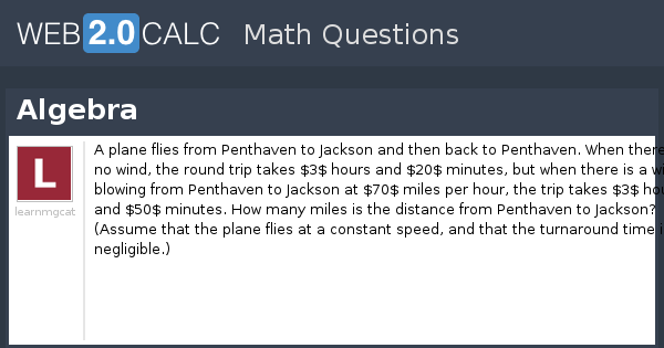 View question - Algebra