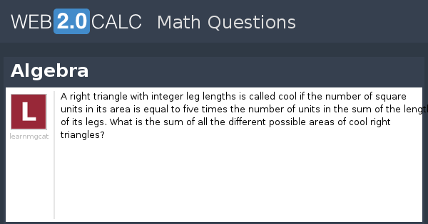 View question - Algebra