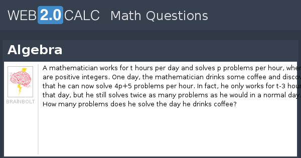 View question - Algebra