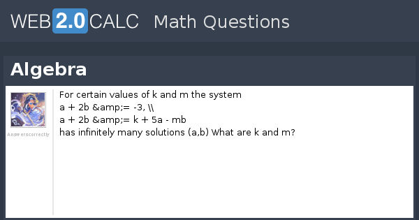 View question - Algebra