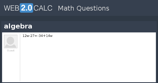 View question - algebra