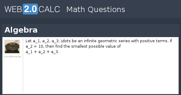 View question - Algebra