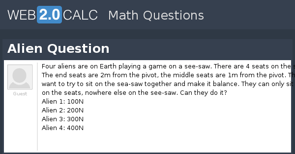 View question - Alien Question