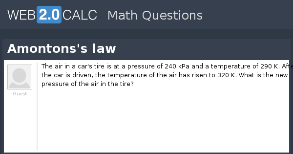 View question - Amontons's law