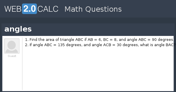 View question - angles