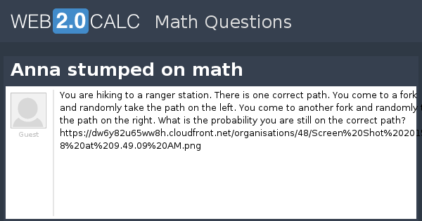 View question - Anna stumped on math