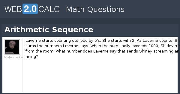 View question - Arithmetic Sequence