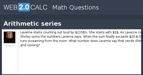 View Question Arithmetic Series