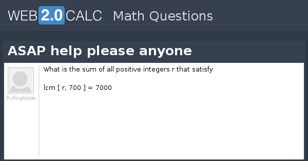 View question - ASAP help please anyone