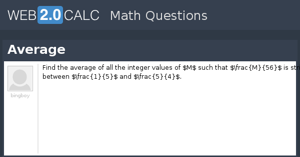 View question - Average