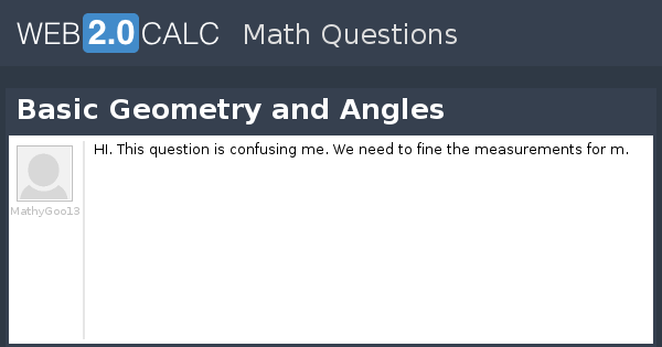 View question - Basic Geometry and Angles