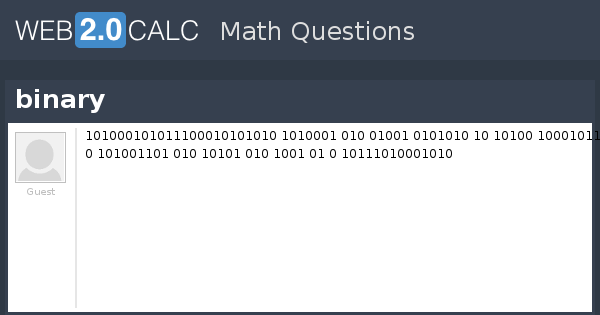 View question - binary