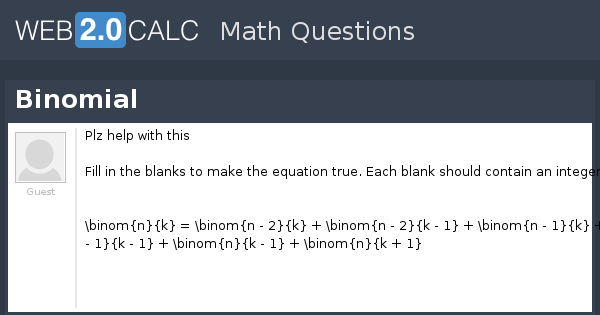 View question - Binomial