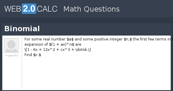 View Question Binomial 7384