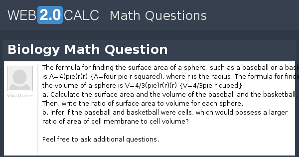 View question - Biology Math Question