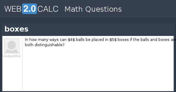 View question - boxes