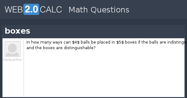 View question - boxes
