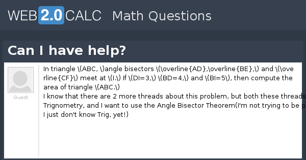 View question - Can I have help?