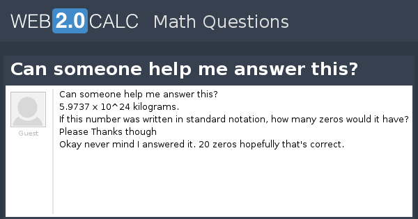 View question - Can someone help me answer this?