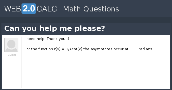 View question - Can you help me please?