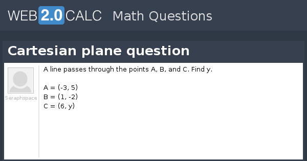 View question - Cartesian plane question