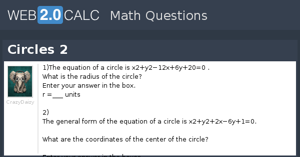 View question - Circles 2