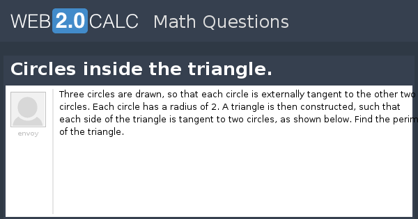 View question - Circles inside the triangle.