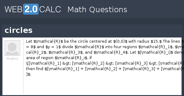 View question - circles