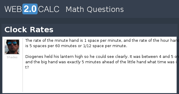 View question - Clock Rates