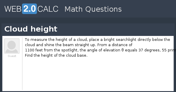 View question - Cloud height