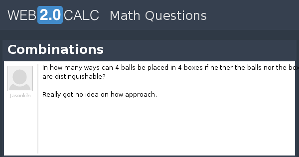 View question - Combinations