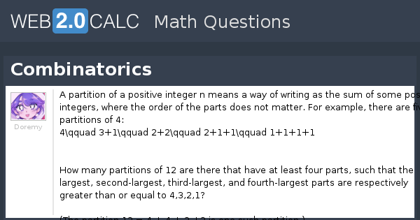 View question - Combinatorics
