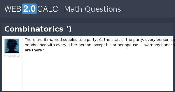 View question - Combinatorics ')
