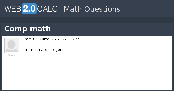 View question - Comp math
