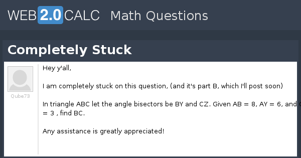 View question - Completely Stuck