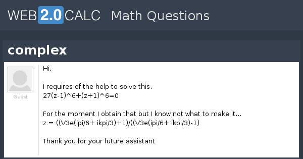 View question - complex