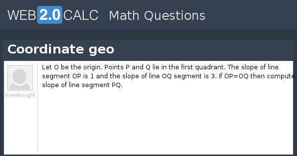 View question - Coordinate geo