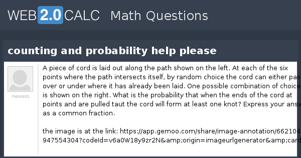 View question - counting and probability help please