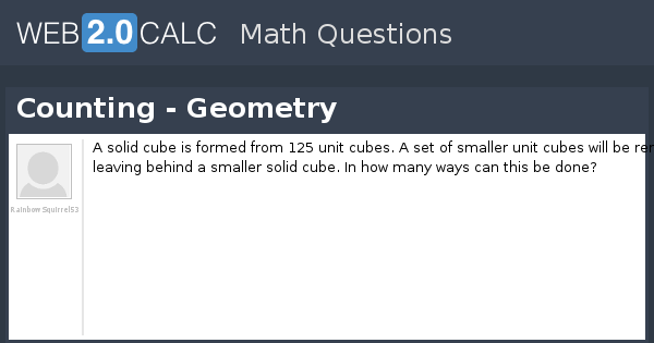 View question - Counting - Geometry